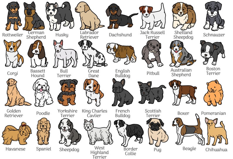 30 Dog Ornament Bundle SVG File for Laser Cutters, Bundle of 30 ...