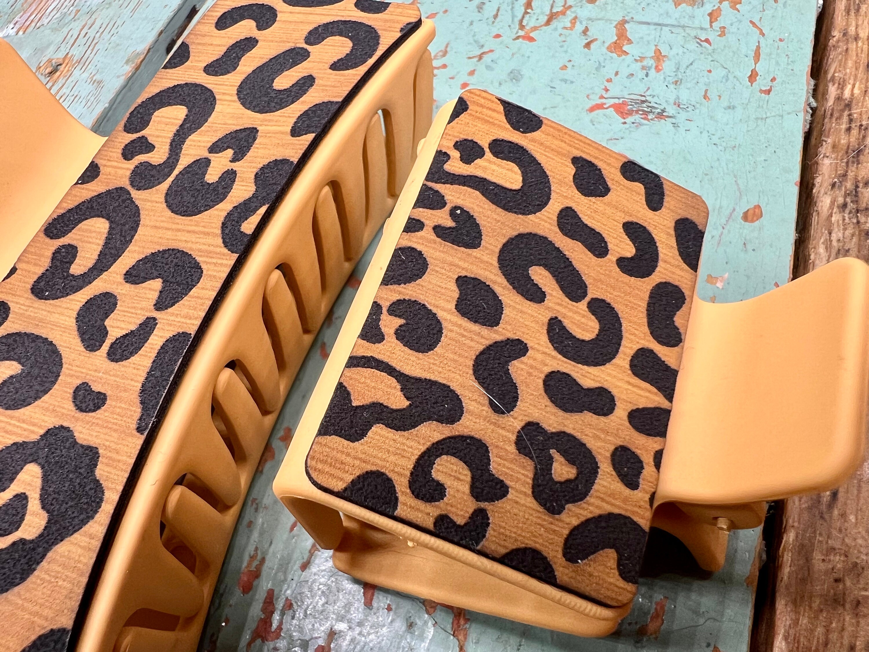 Leopard Print Hair Clip SVG File for Laser Cutters, Large and Small ...