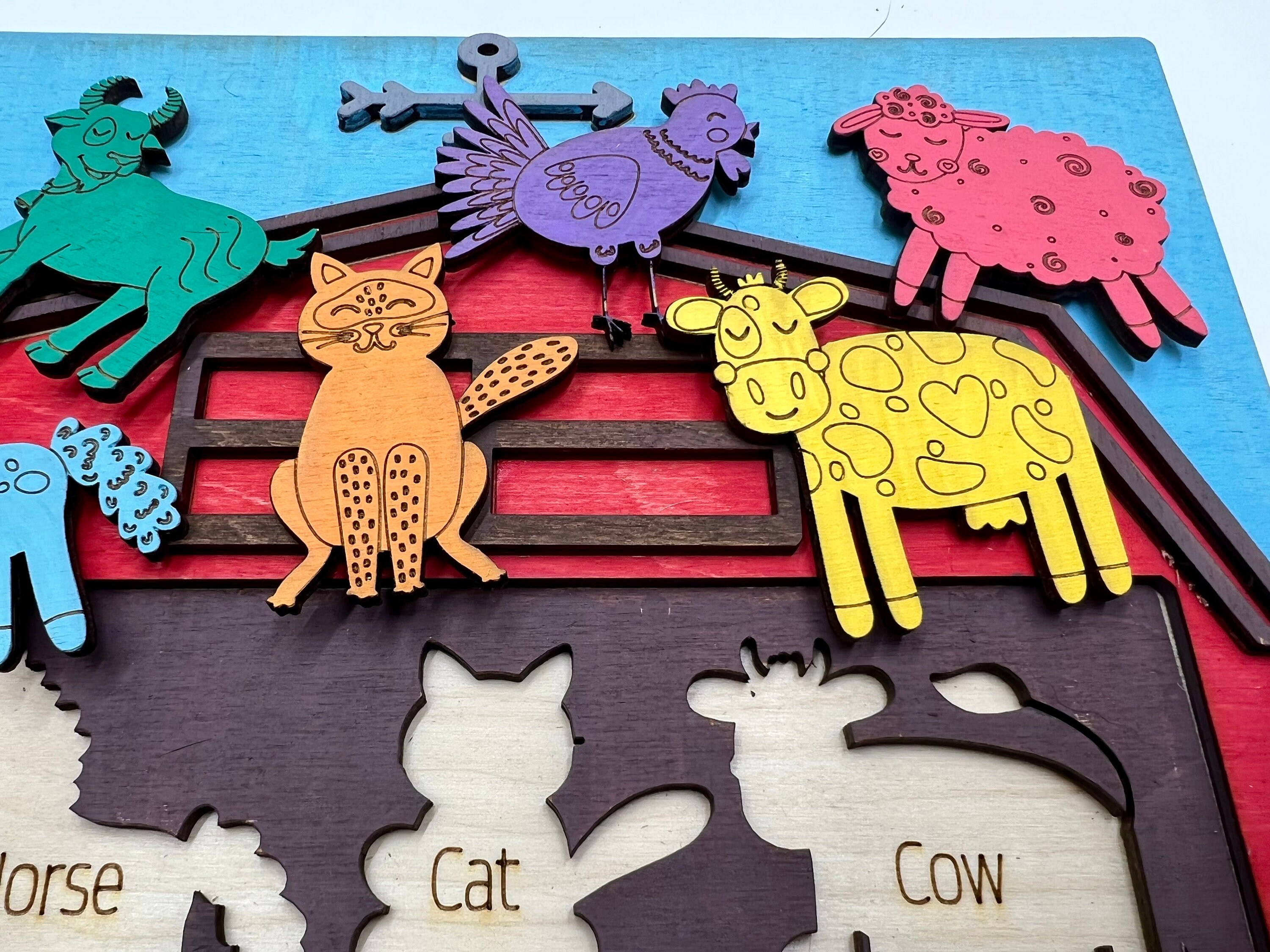 Barn Animal Puzzle SVG File for Laser Cutters Farm Animal - Etsy