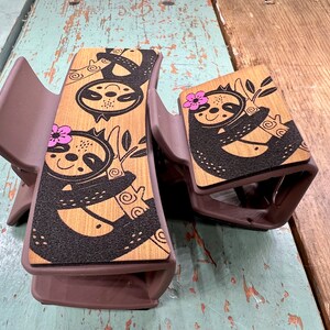 Sloth Hair Clip SVG File for Laser Cutters, Large and Small Claw Hair ...