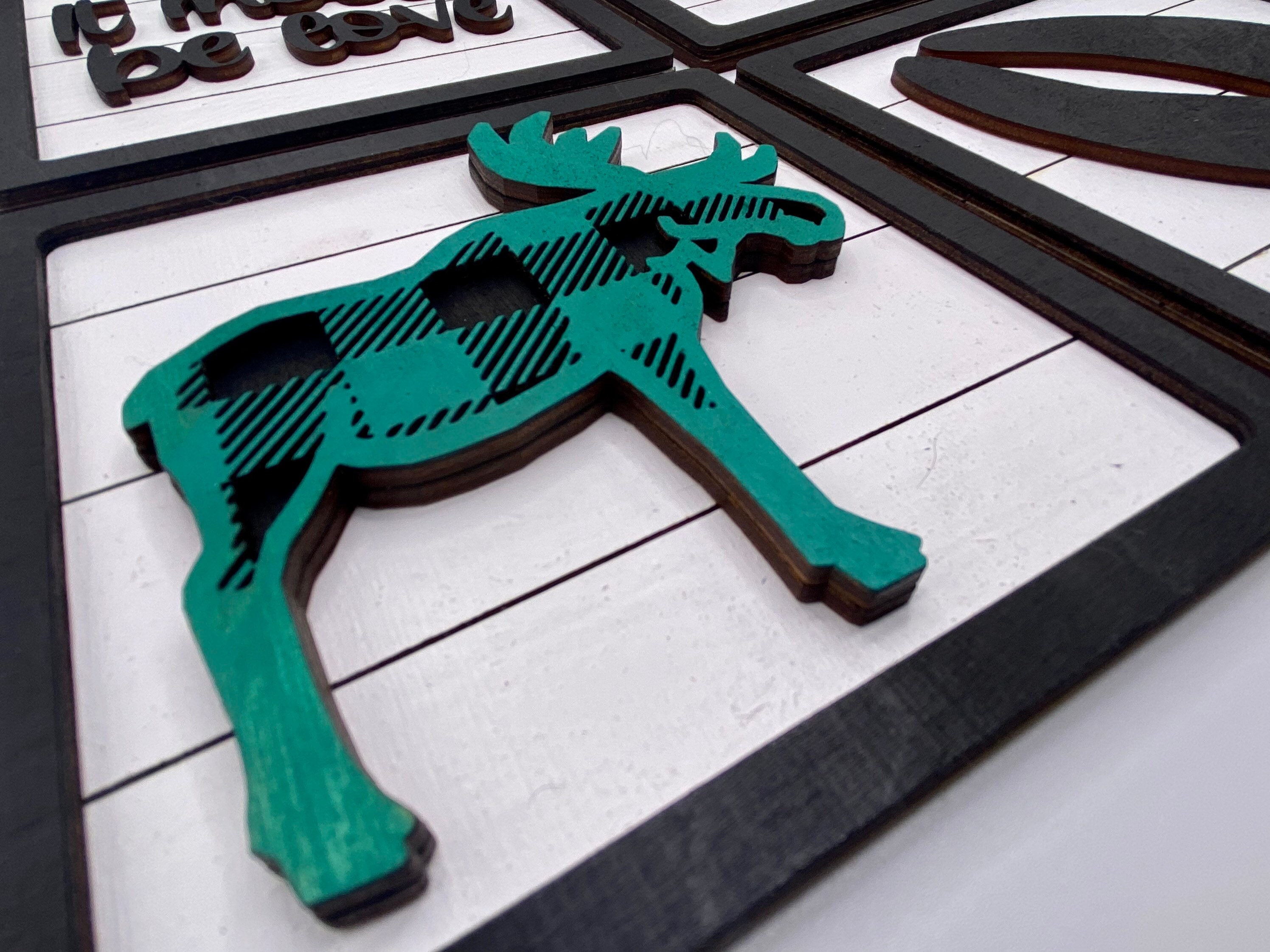 Moose Sign Set SVG File for Laser Cutters 4 Signs With - Etsy