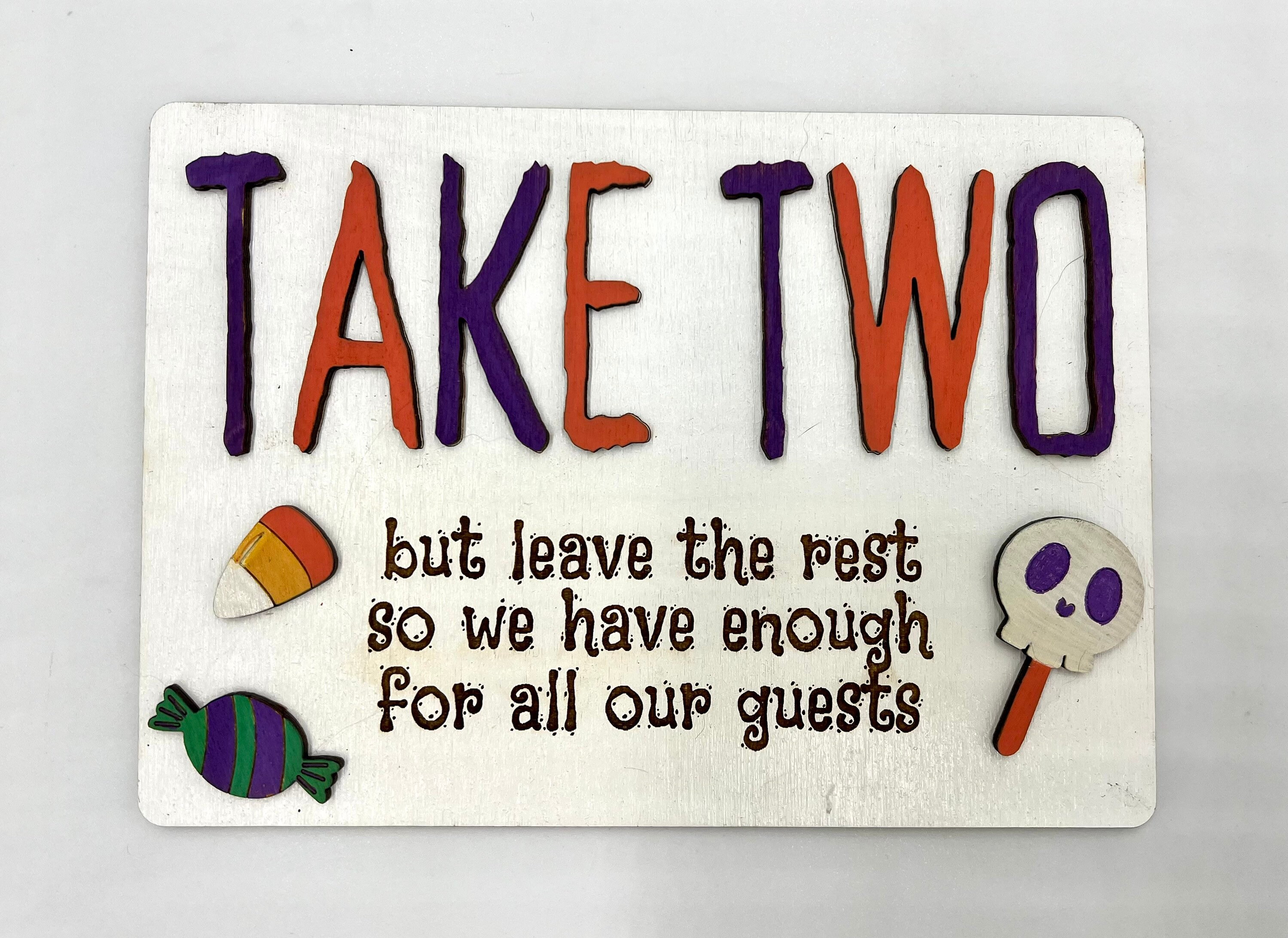 Halloween Candy Sign SVG File for Laser Cutters Take Two and - Etsy