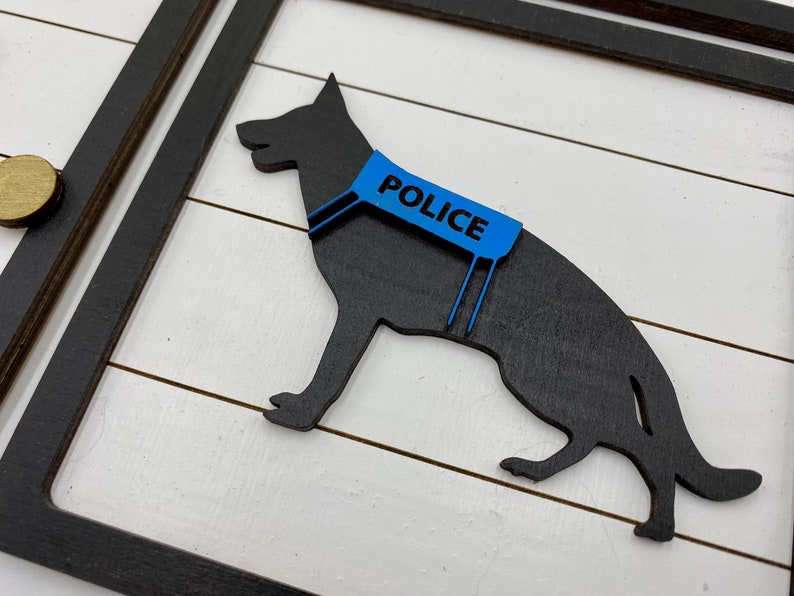 Police Sign Set SVG File for Laser Cutters, 4 Signs Shiplap and Police ...
