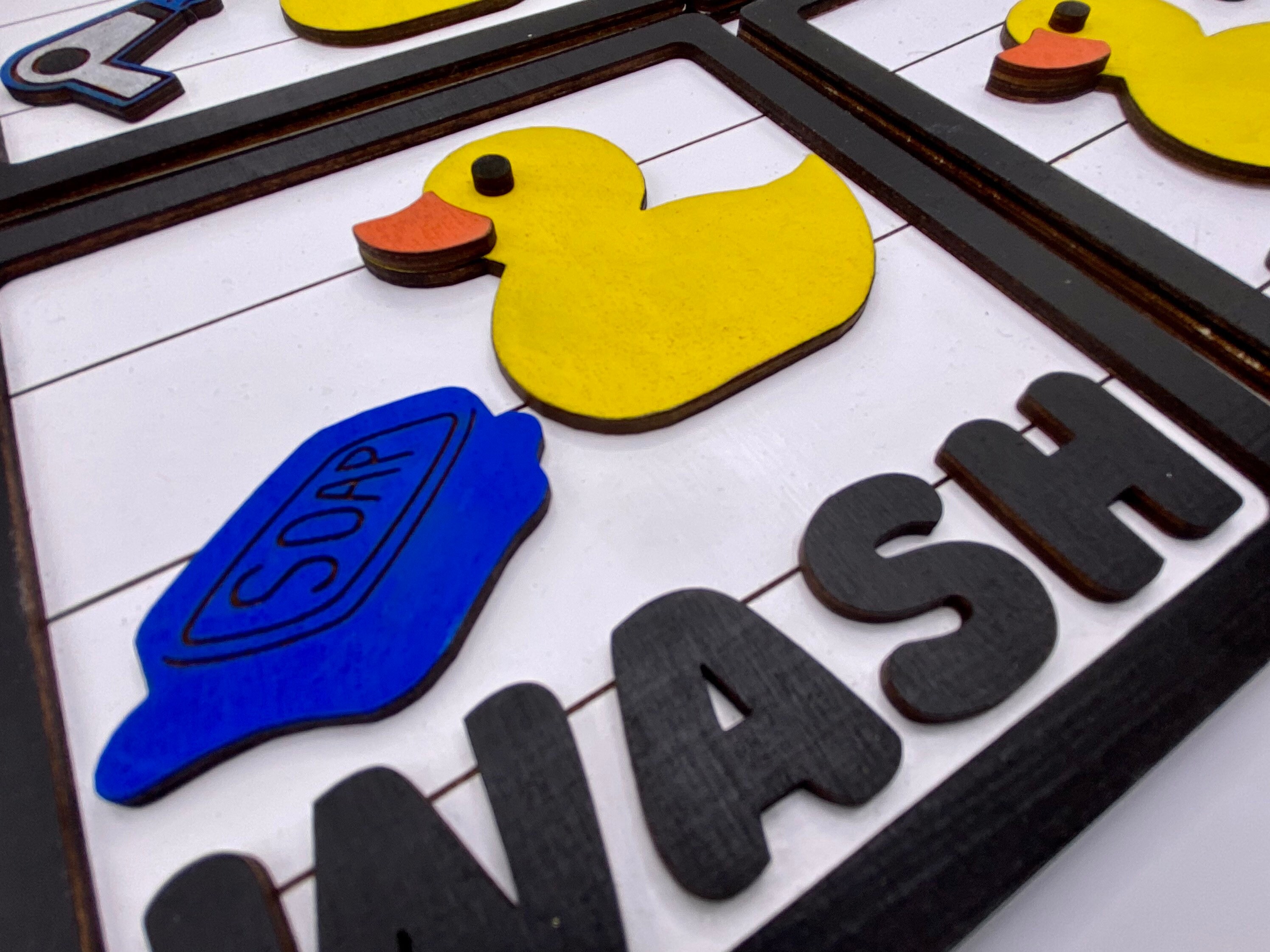 Rubber Duck Sign Set SVG File for Laser Cutters, 4 Signs With Shiplap ...