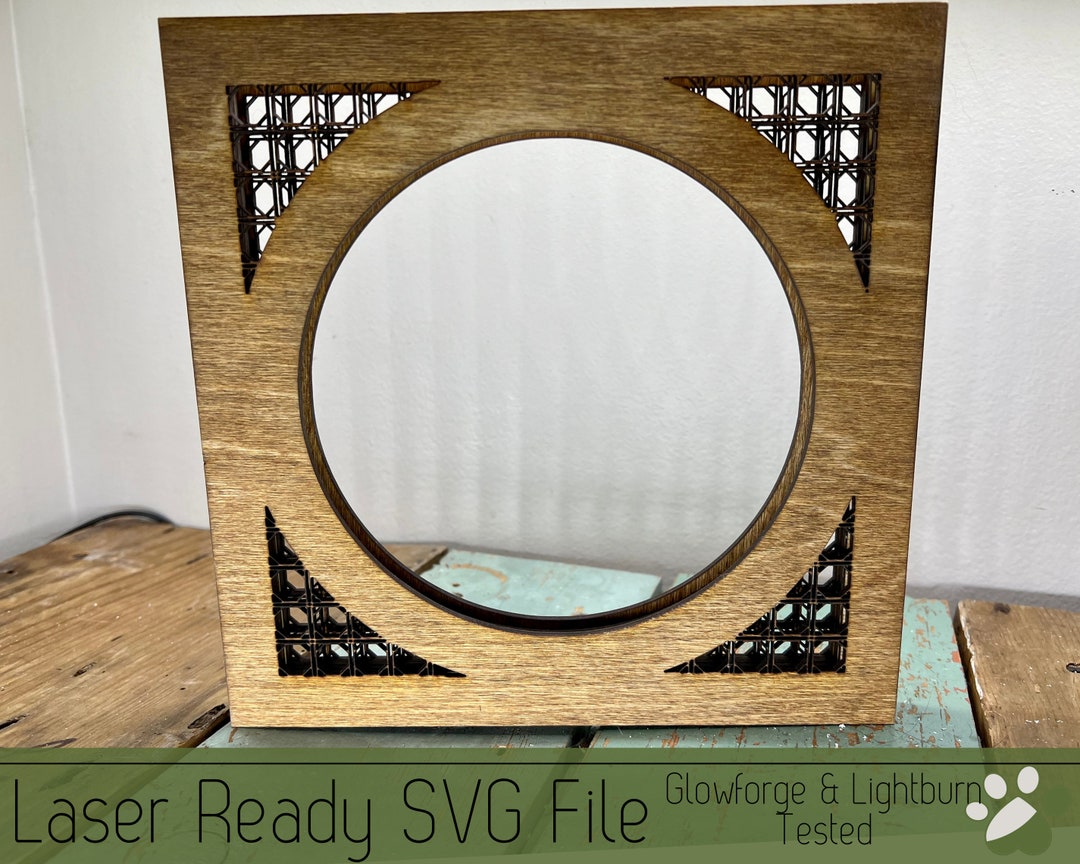 Interchangeable Round Sign Frame, Reversible Double Sided Frame, Rattan ...