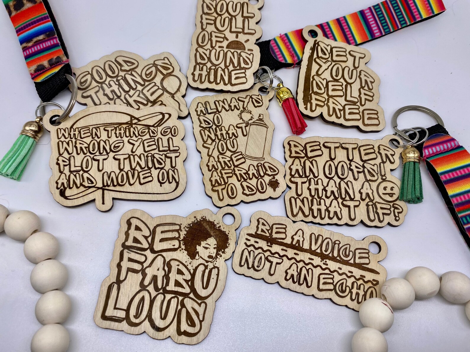 Keychain Bundle SVG File for Glowforge and Laser Cutters | Etsy