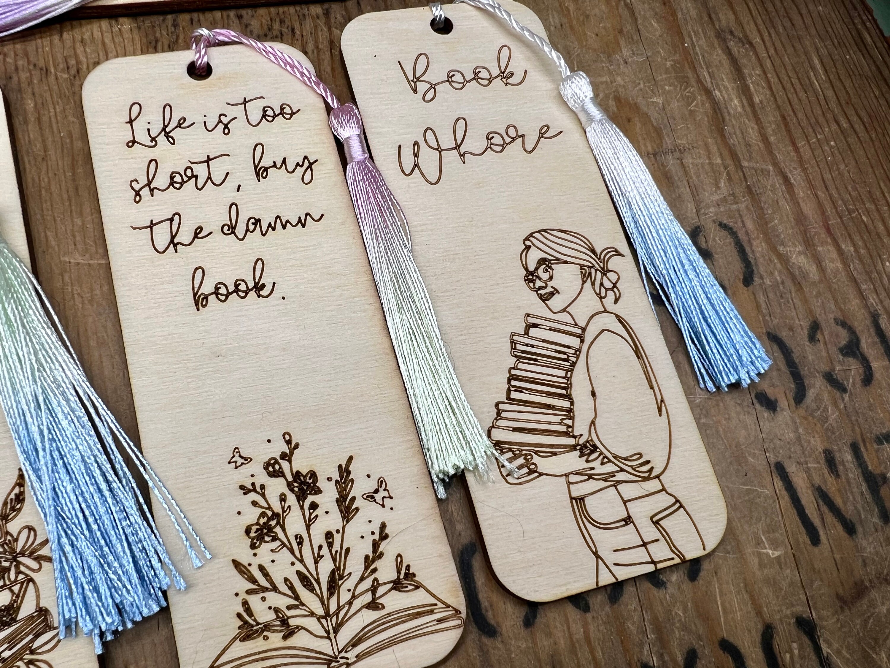 Sweary Bookmark Bundle SVG File for Glowforge and Laser Cutters, 8 ...