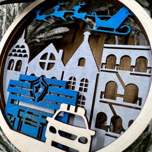Police Station Ornament SVG File for Laser Cutters, Glowforge Ready ...