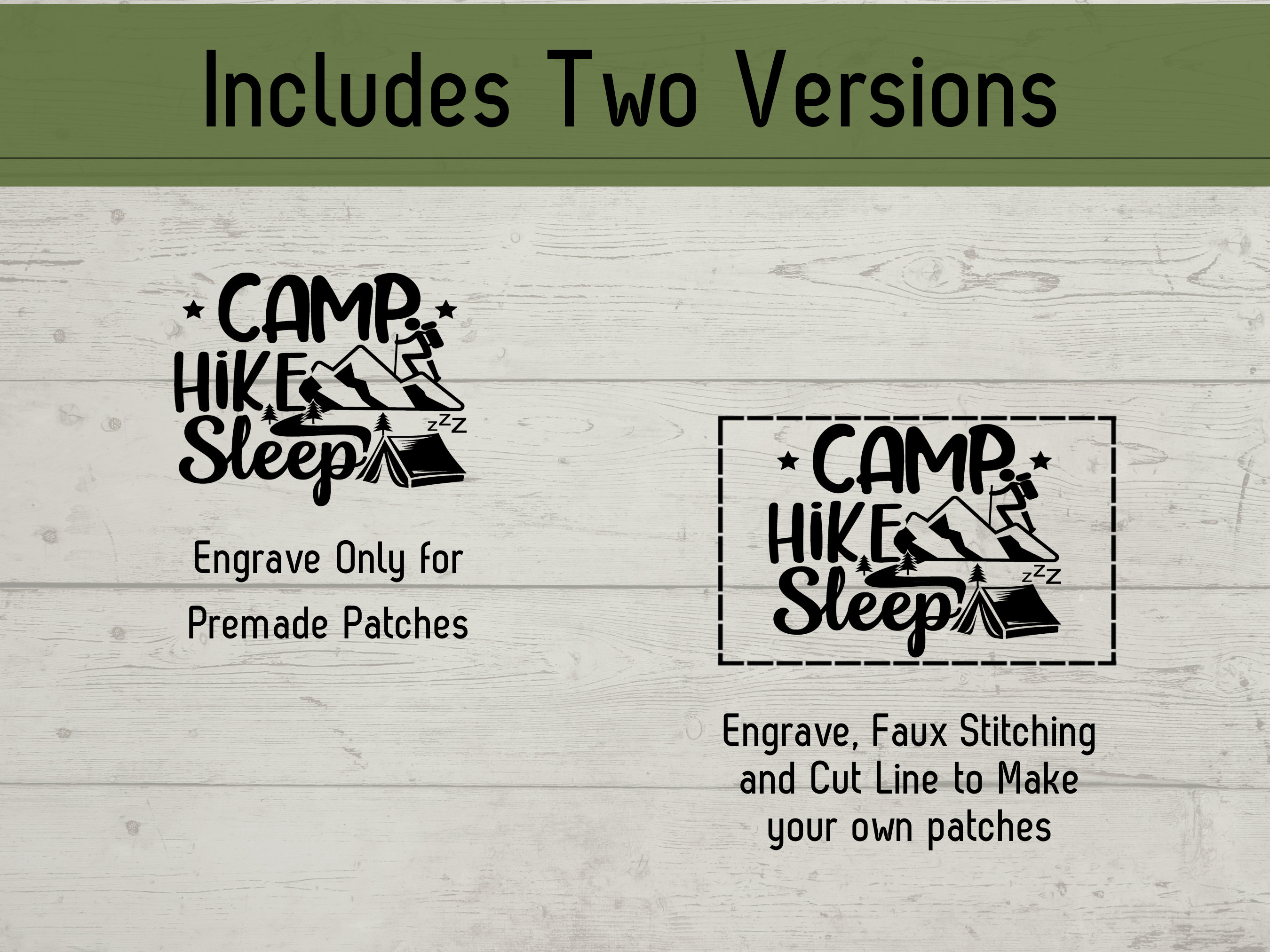 9 Hat Patch Camping Design Bundle SVG File Laser, Engrave File for Premade Patches and Outlined ...