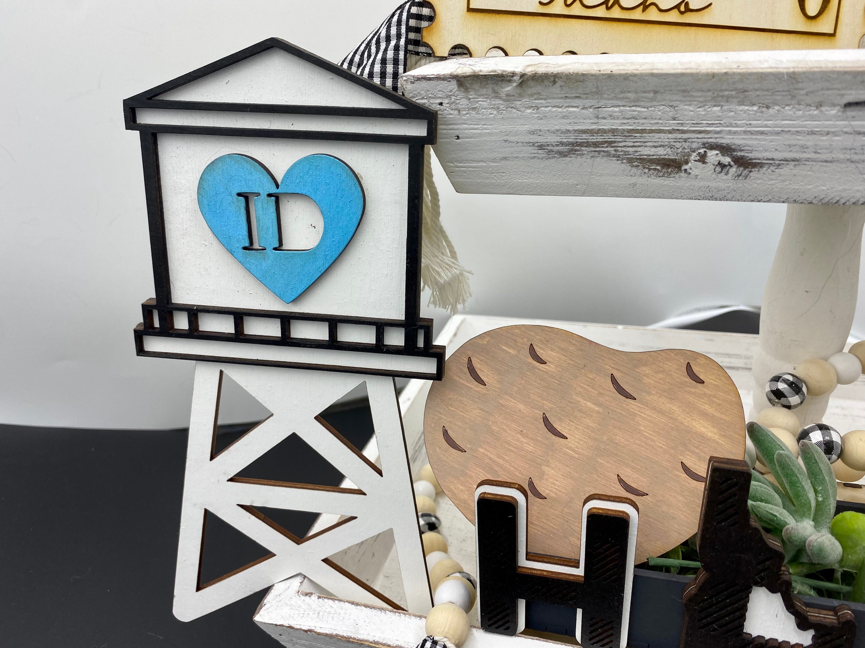 SVG File Idaho Tiered Tray Set, My Home State Laser Cut File, Idaho SVG ...