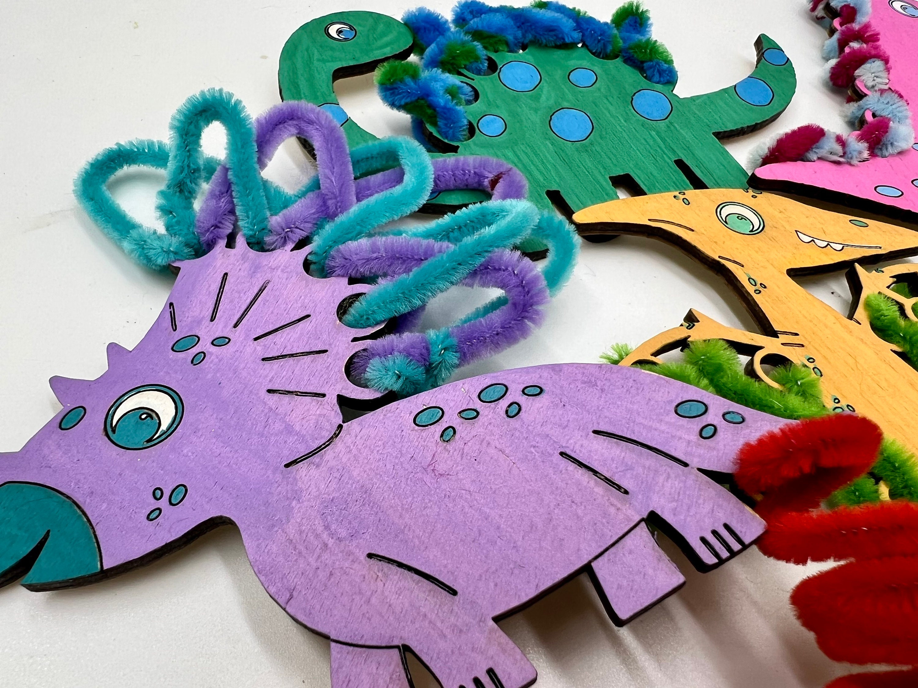 Pipe Cleaner Dinos SVG File for Laser Cutters Dinosaur - Etsy Australia
