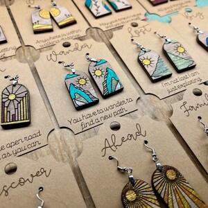 12 Arch Dangle Earring Set With Earring Cards SVG File for Laser ...