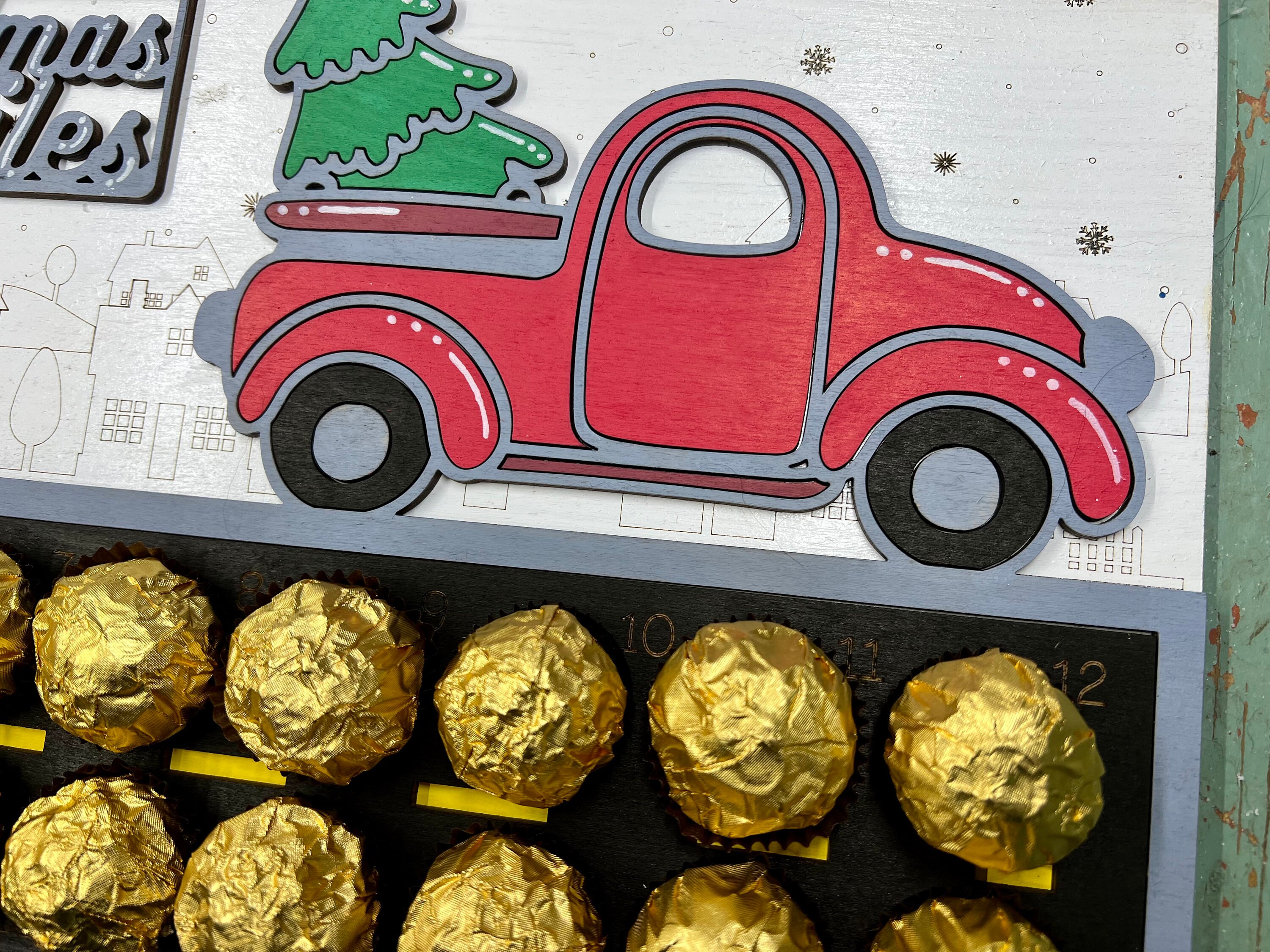 Christmas Countdown Sign SVG Laser Cut File Chocolate - Etsy