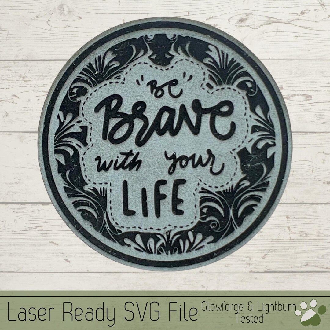 Tooled Leather SVG File Laser, Engrave File for Hat Patch and Outlined ...