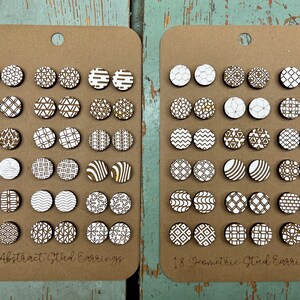 36 Stud Earrings With Earring Cards SVG File for Laser Cutters ...