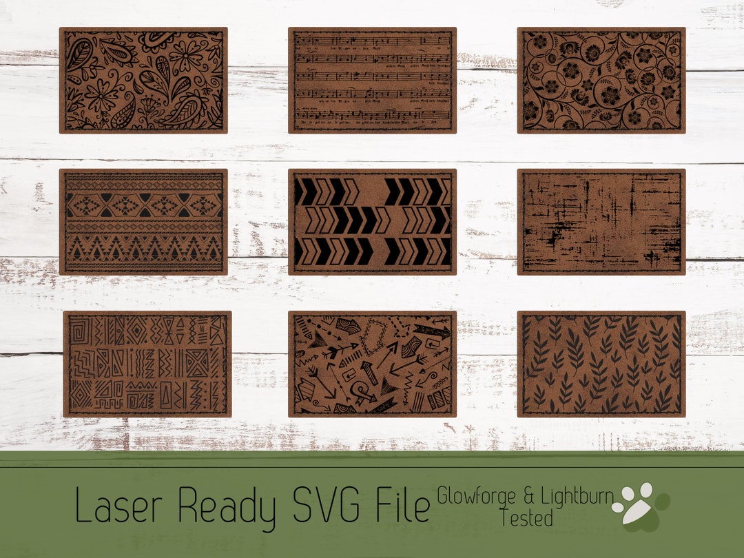 9 Hat Patch Patterns Design Bundle SVG File Laser, Engrave File for ...