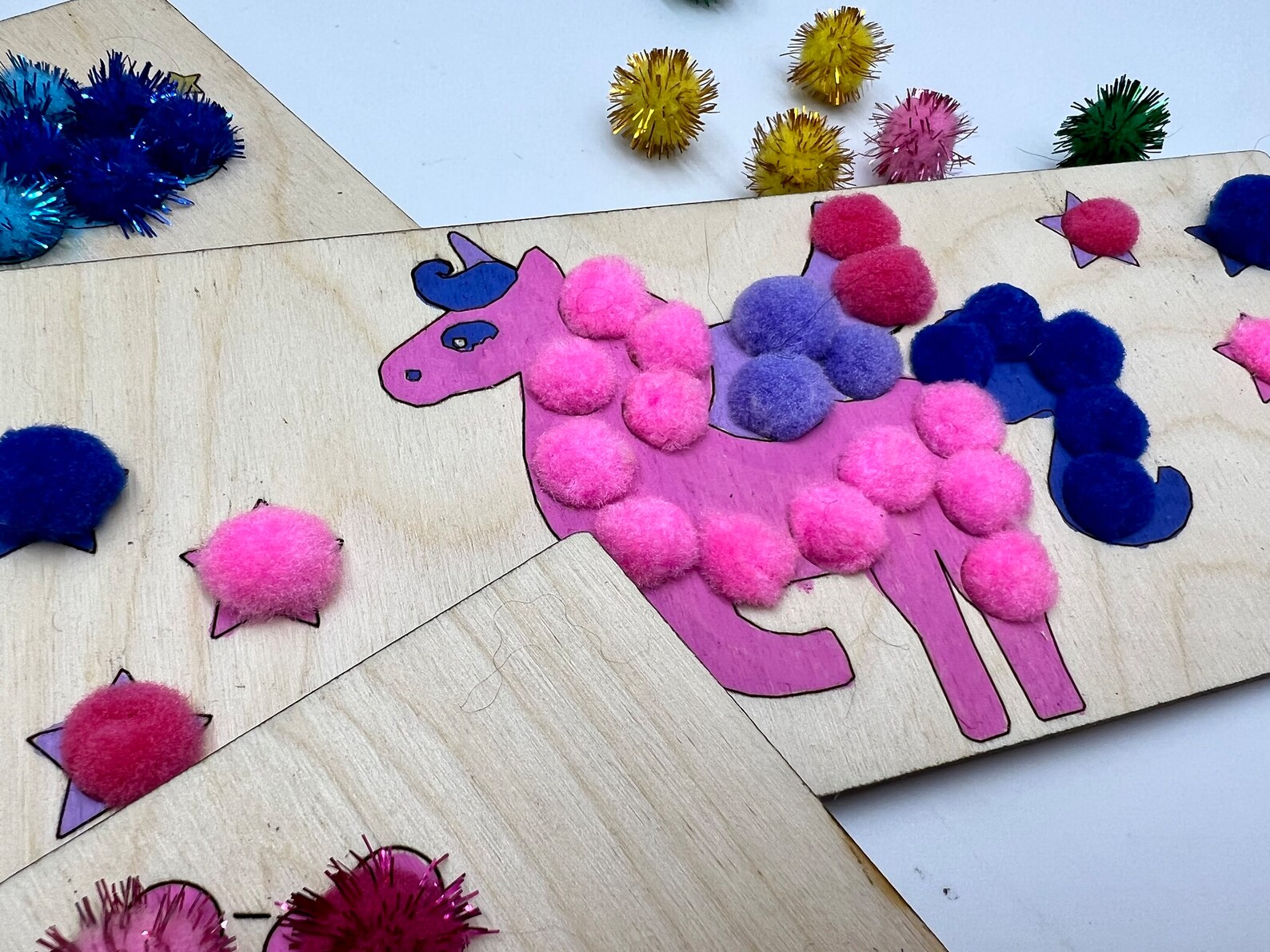 Fantasy Pom Pom SVG File for Laser Cutters, Sensory Boards Glowforge ...