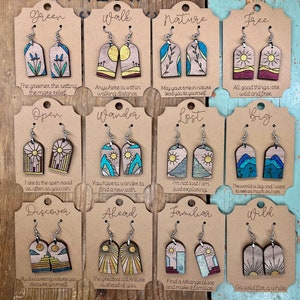 12 Arch Dangle Earring Set With Earring Cards SVG File for Laser ...