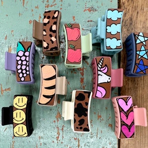 10 Little Claw Clip Designs Hair Clip Bundle SVG File for Laser Cutters ...