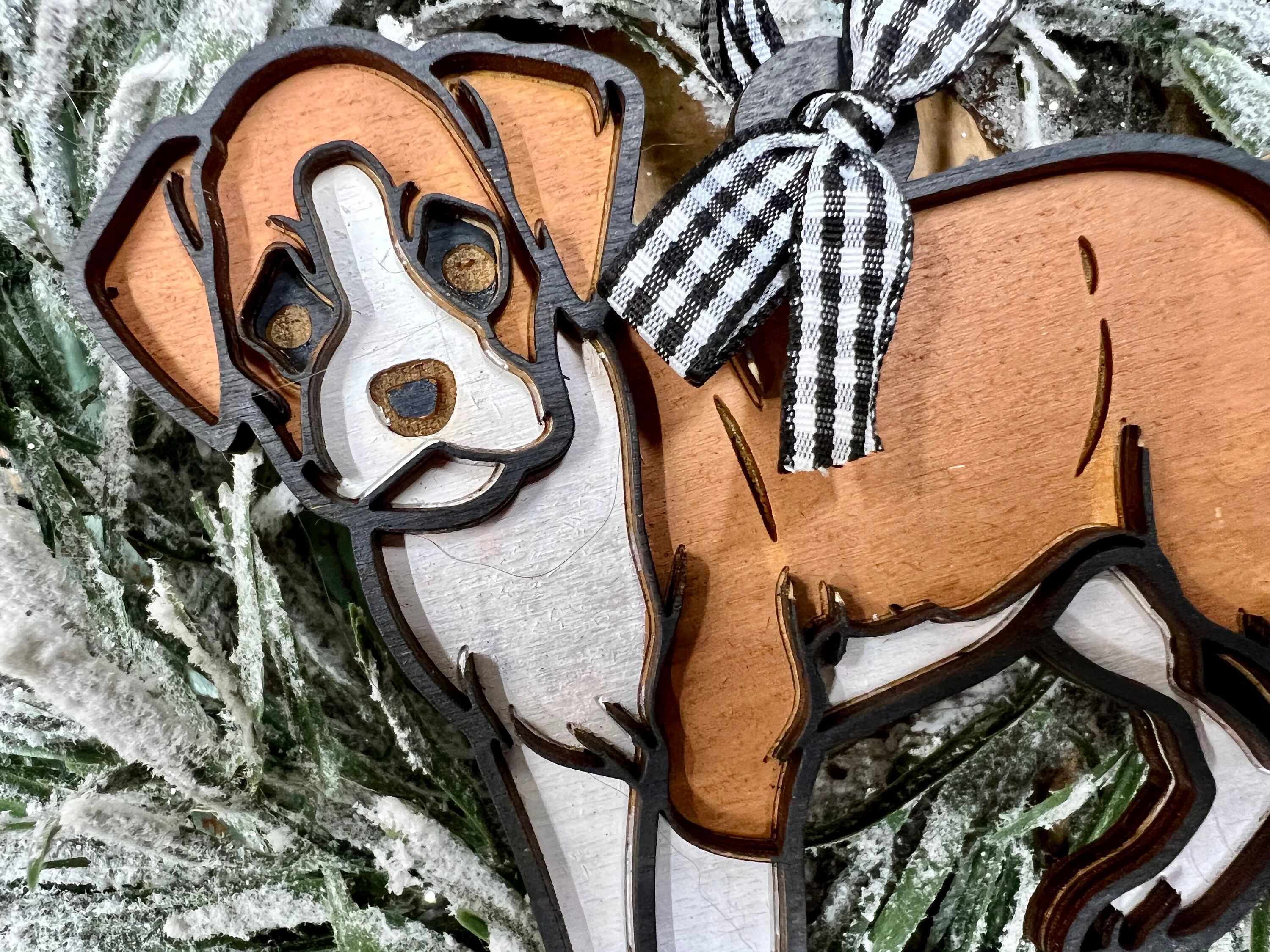 Boxer Ornament SVG File for Laser Cutters, Dog Glowforge Ready Ornament ...