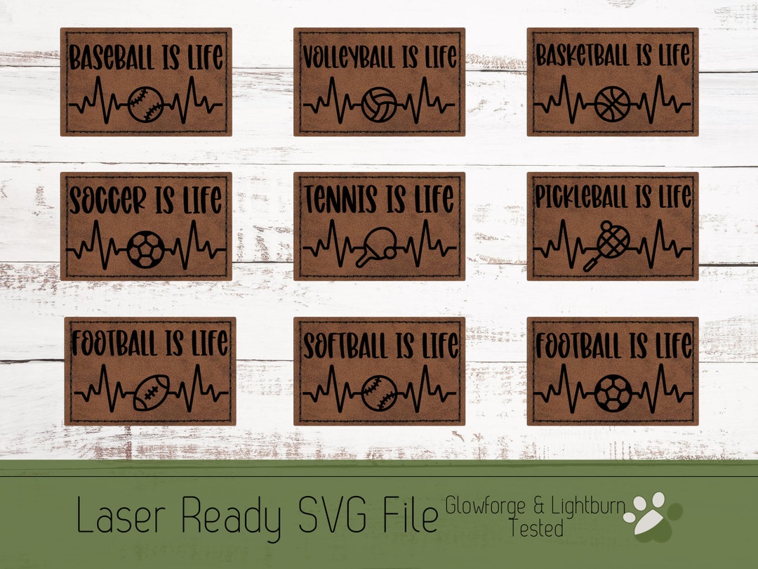 9 Hat Patch Sports Life Design Bundle SVG File Laser, Engrave File for ...