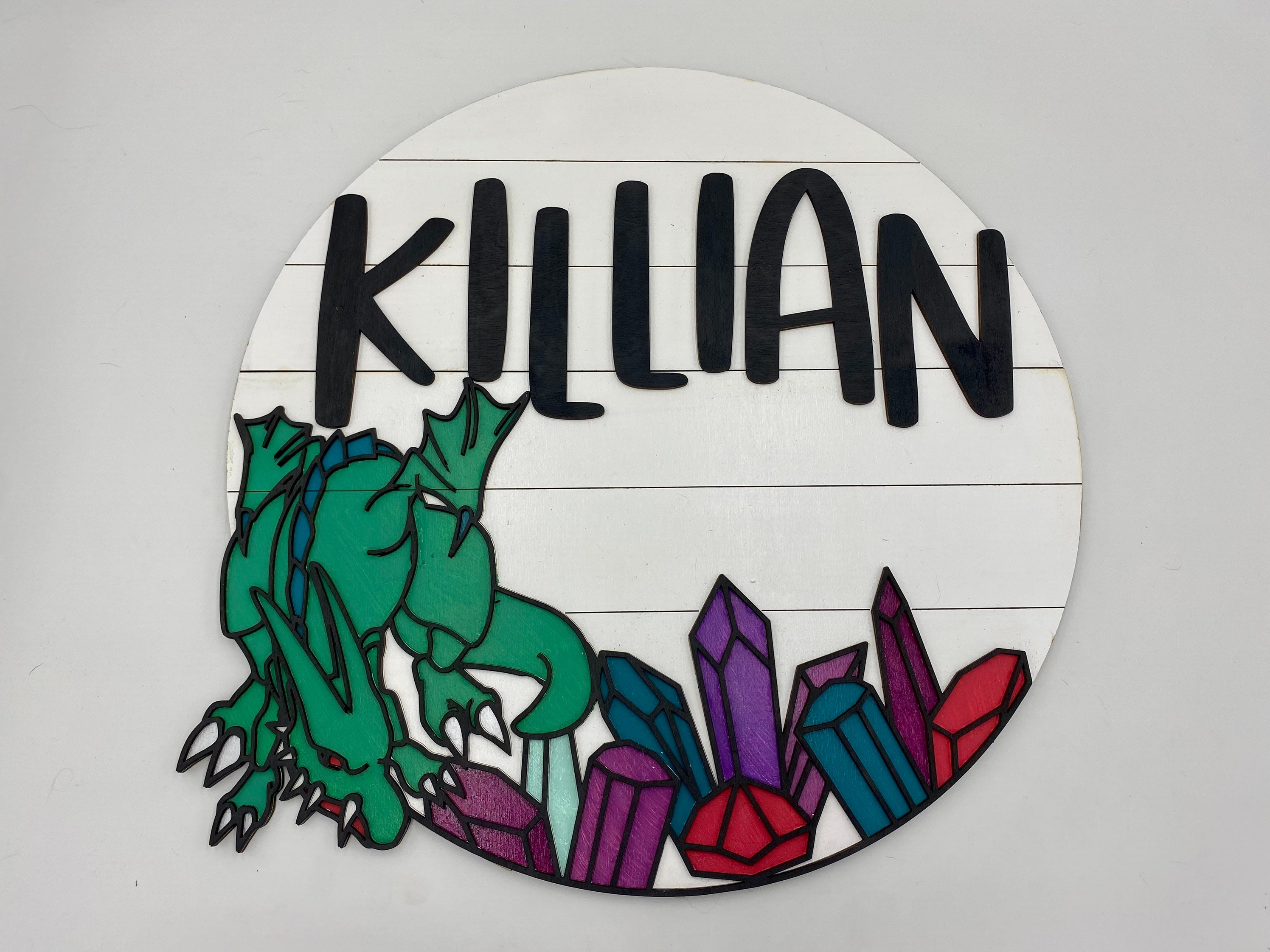 SVG File Dragon Name Sign SVG File for Laser Cutters, Glowforge Kids ...