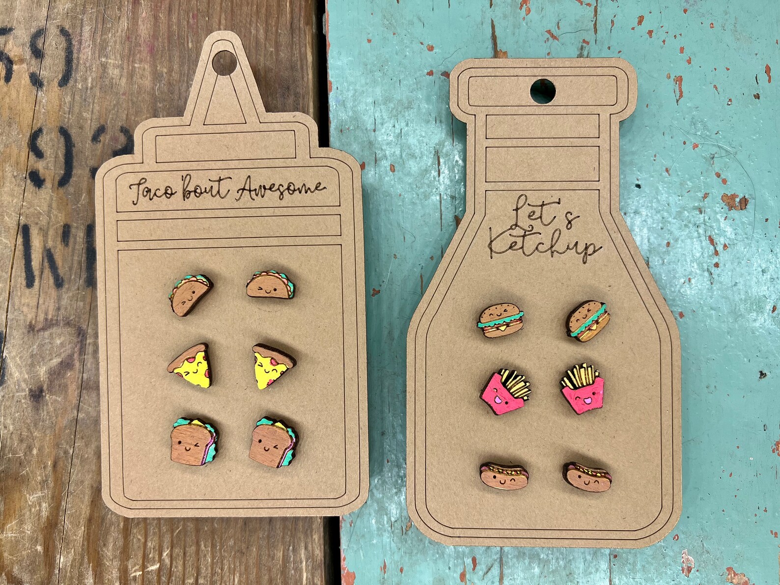 30 Stud Earrings With Earring Cards SVG File for Laser Cutters ...