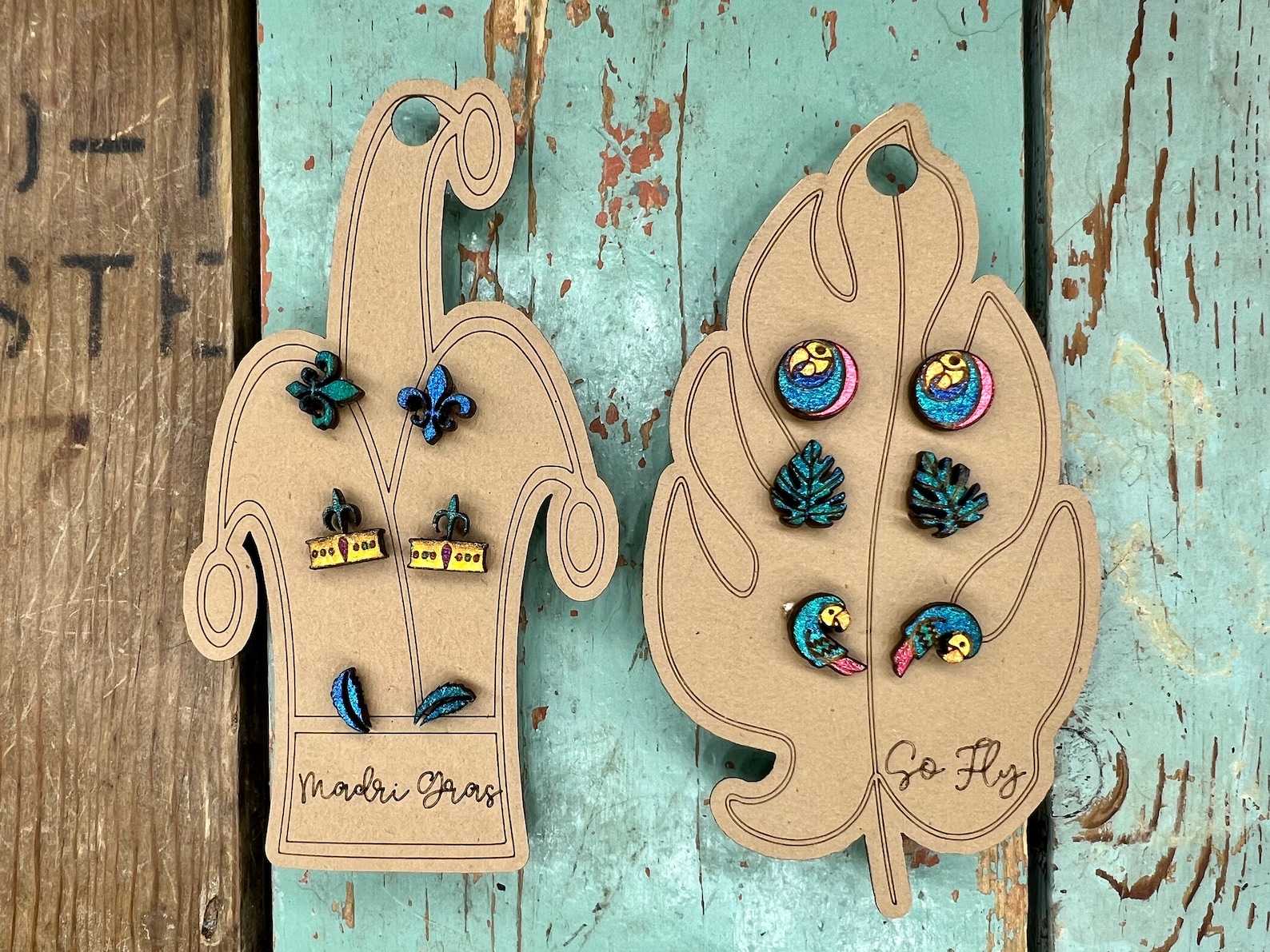 30 Stud Earrings With Earring Cards SVG File for Laser Cutters ...