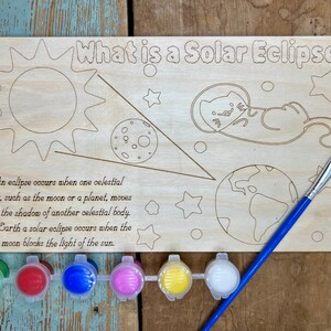 Solar Eclipse Paint Board SVG File for Laser Cutters, Eclipse Painting ...