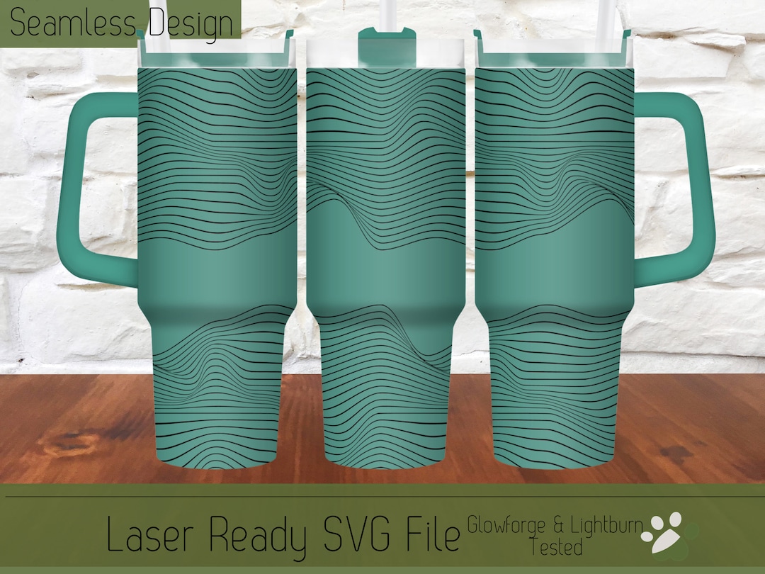 Optical Illusion Tumbler Wrap 40oz SVG File Laser, Engrave File for 40 ...