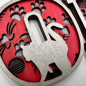 Cat Lover Alphabet SVG File for Laser Cutters, Glowforge 3 Layer ...