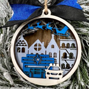 Police Station Ornament SVG File for Laser Cutters, Glowforge Ready ...