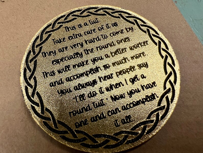 Round Tuit SVG File for Laser Cutters, Glowforge Ready File Includes ...