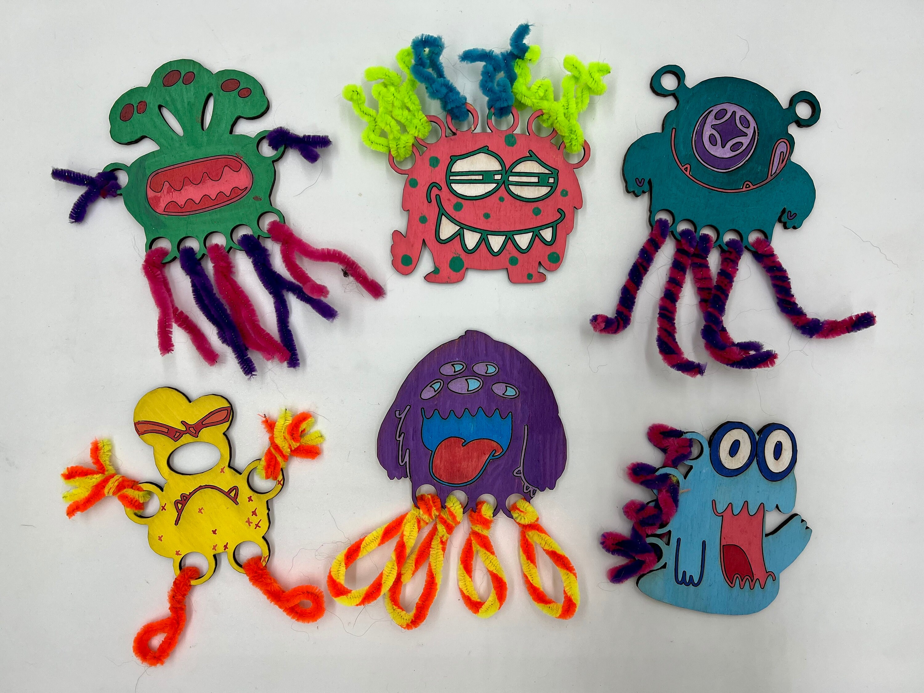 Pipe Cleaner Monsters SVG File for Laser Cutters Glowforge - Etsy