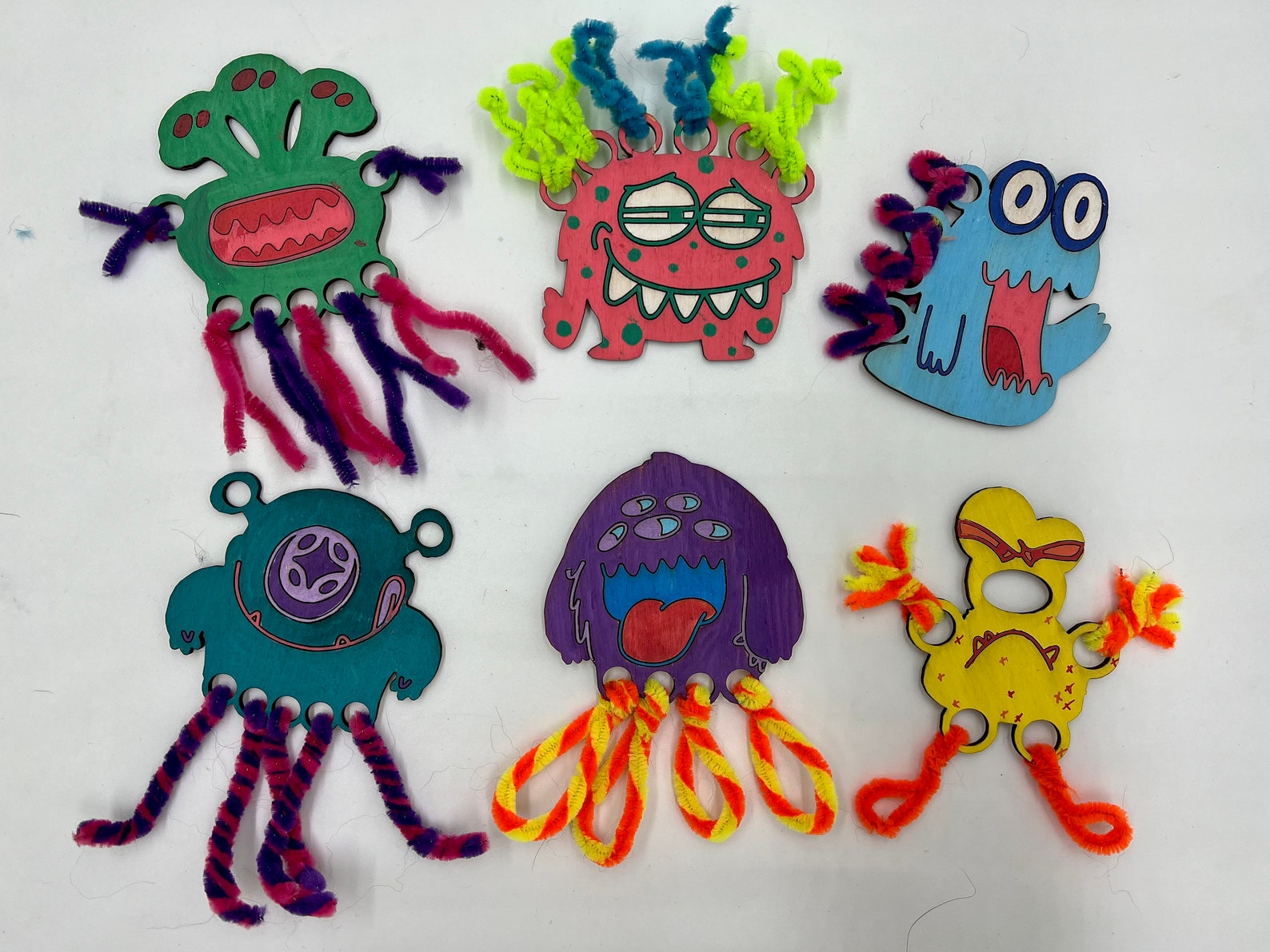Pipe Cleaner Monsters SVG File for Laser Cutters, Glowforge DIY Kit ...