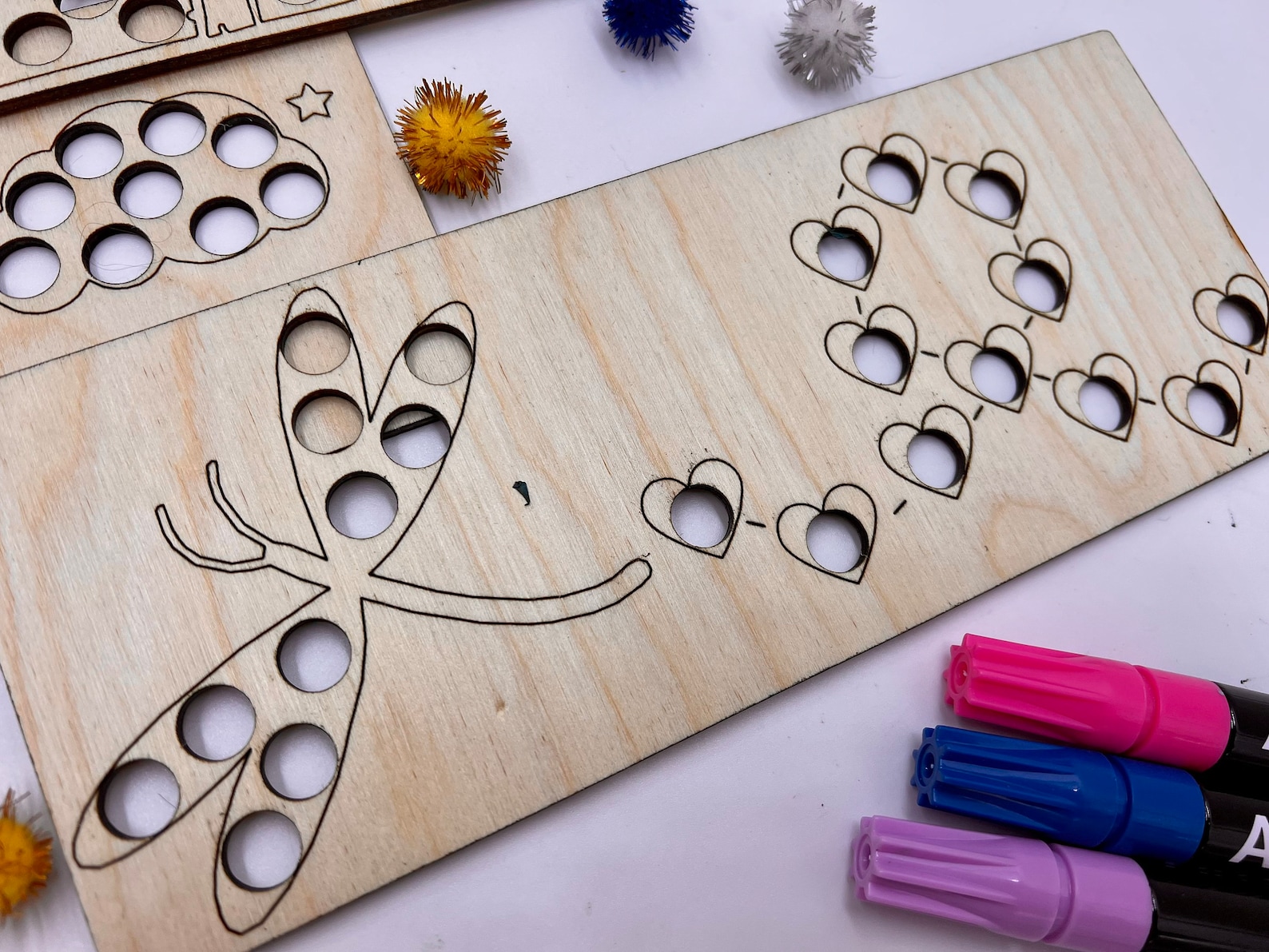 Fantasy Pom Pom SVG File for Laser Cutters, Sensory Boards Glowforge ...