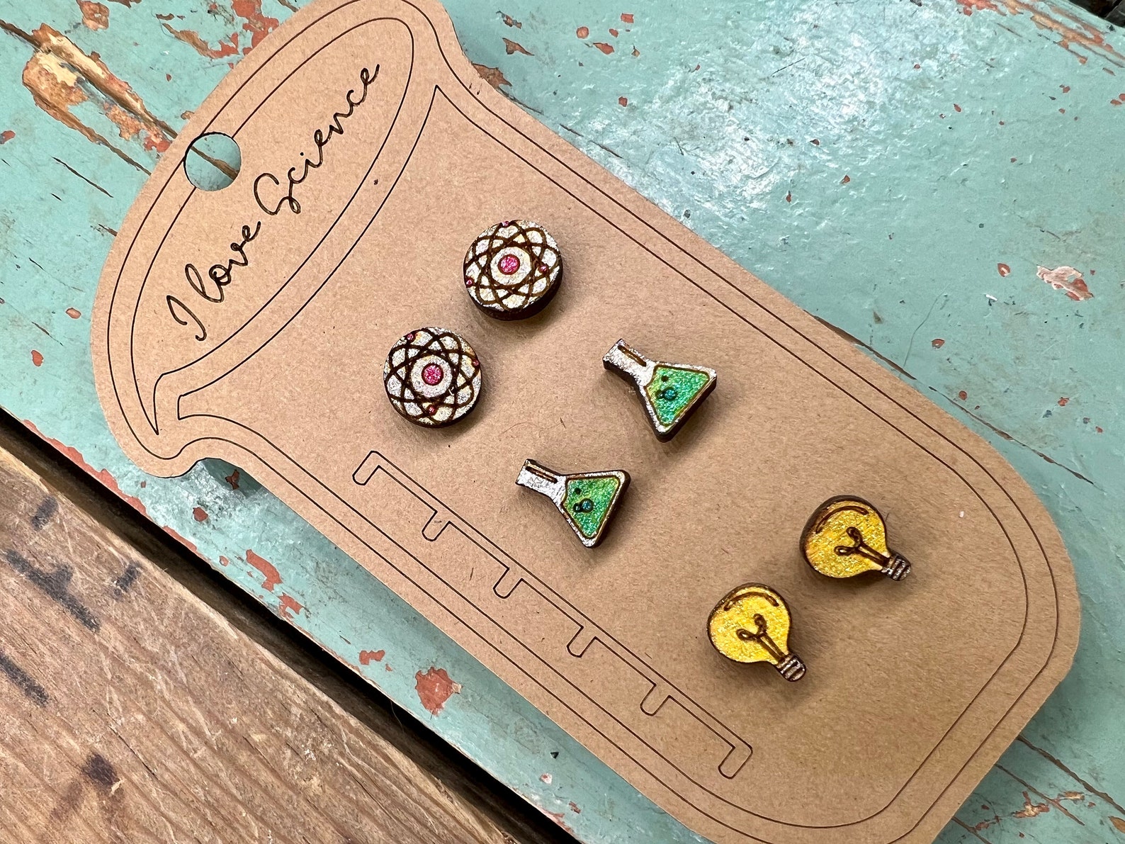 30 Stud Earrings With Earring Cards SVG File for Laser Cutters ...