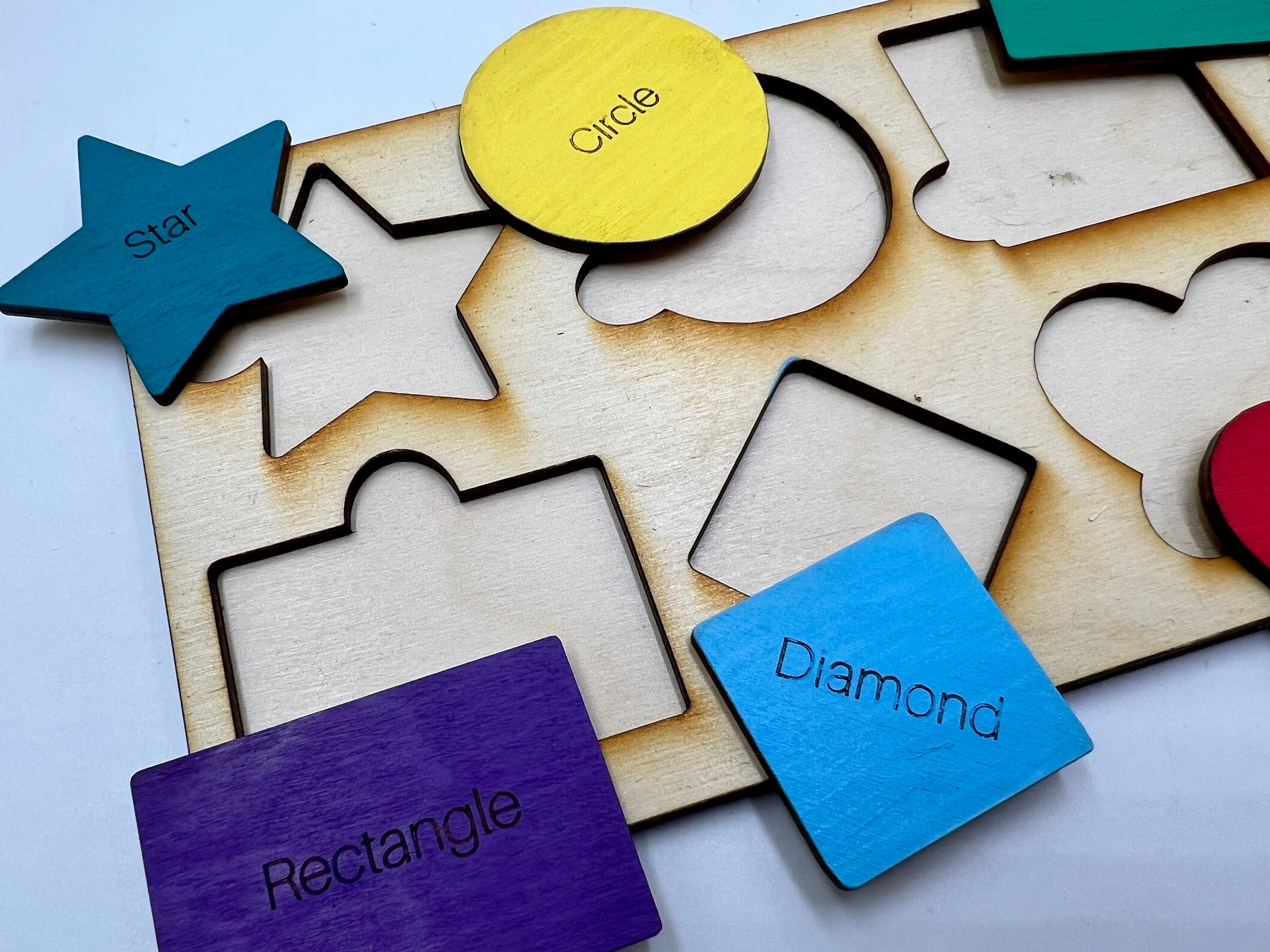 Basic Shapes Educational Puzzle SVG File for Laser Cutters - Etsy