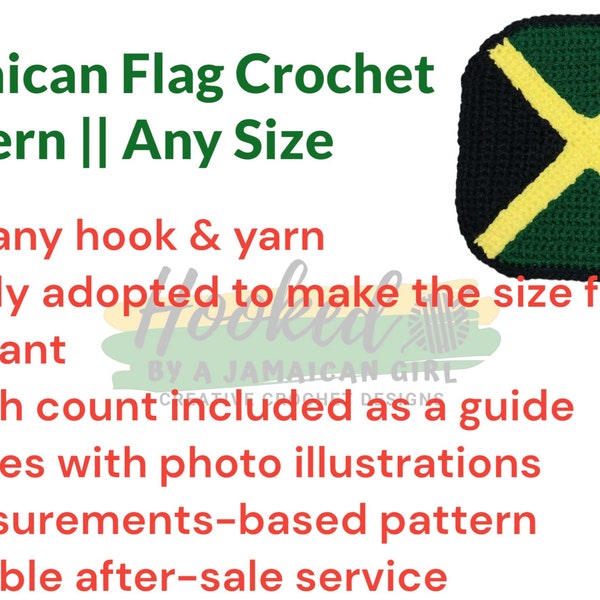 Crochet Jamaican Flag Pattern - Etsy