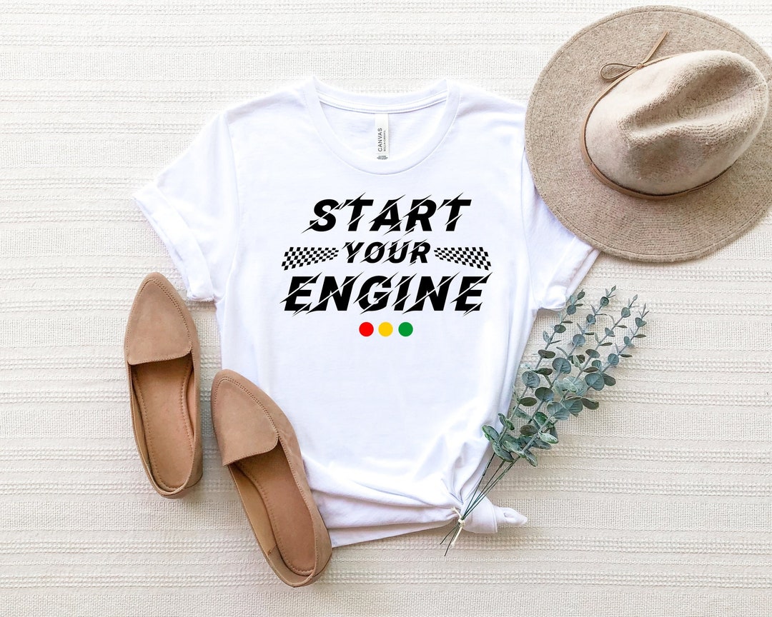 Start Your Engines Unisex Tshirt, Checkered Flag, Fast Cars Shirt, Beer ...