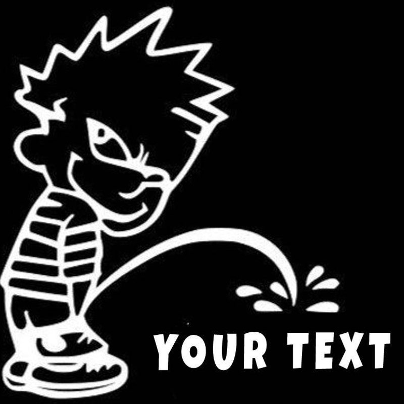 Calvin Pee on Decal - Etsy
