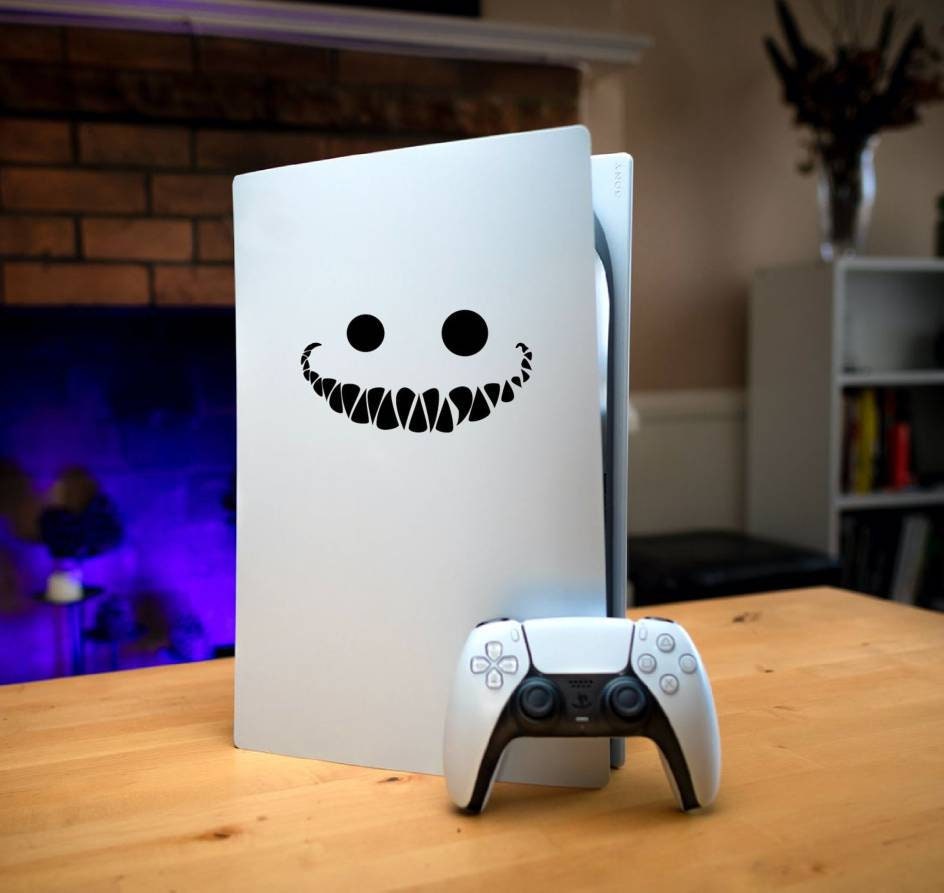 Creepy Evil Monster Teeth Smile and Cheshire Cat Style Vinyl Car Truck ...