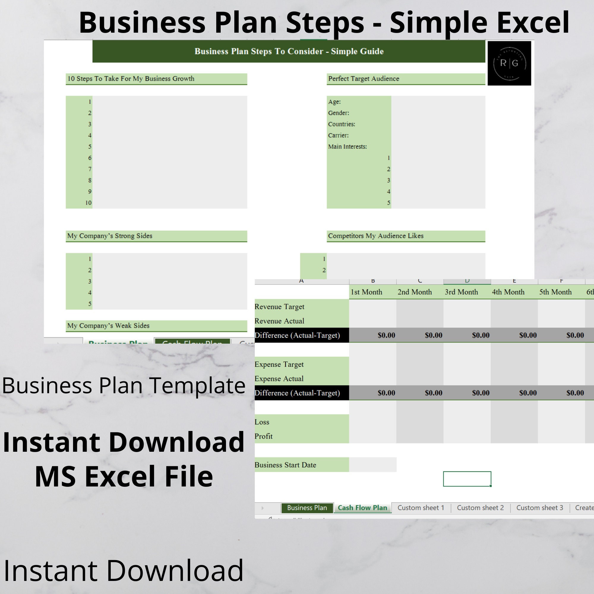 Business Plan Excel Spreadsheet Template