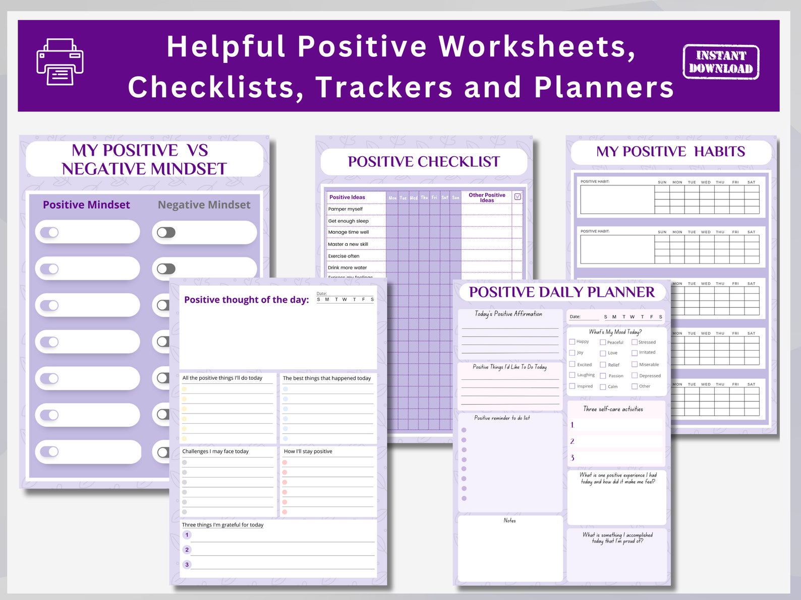 Positive Journal Printable | Positive Affirmations | Inspiring Daily ...