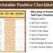 Positive Self-care Checklist Positive Achievements Checklist Positive ...