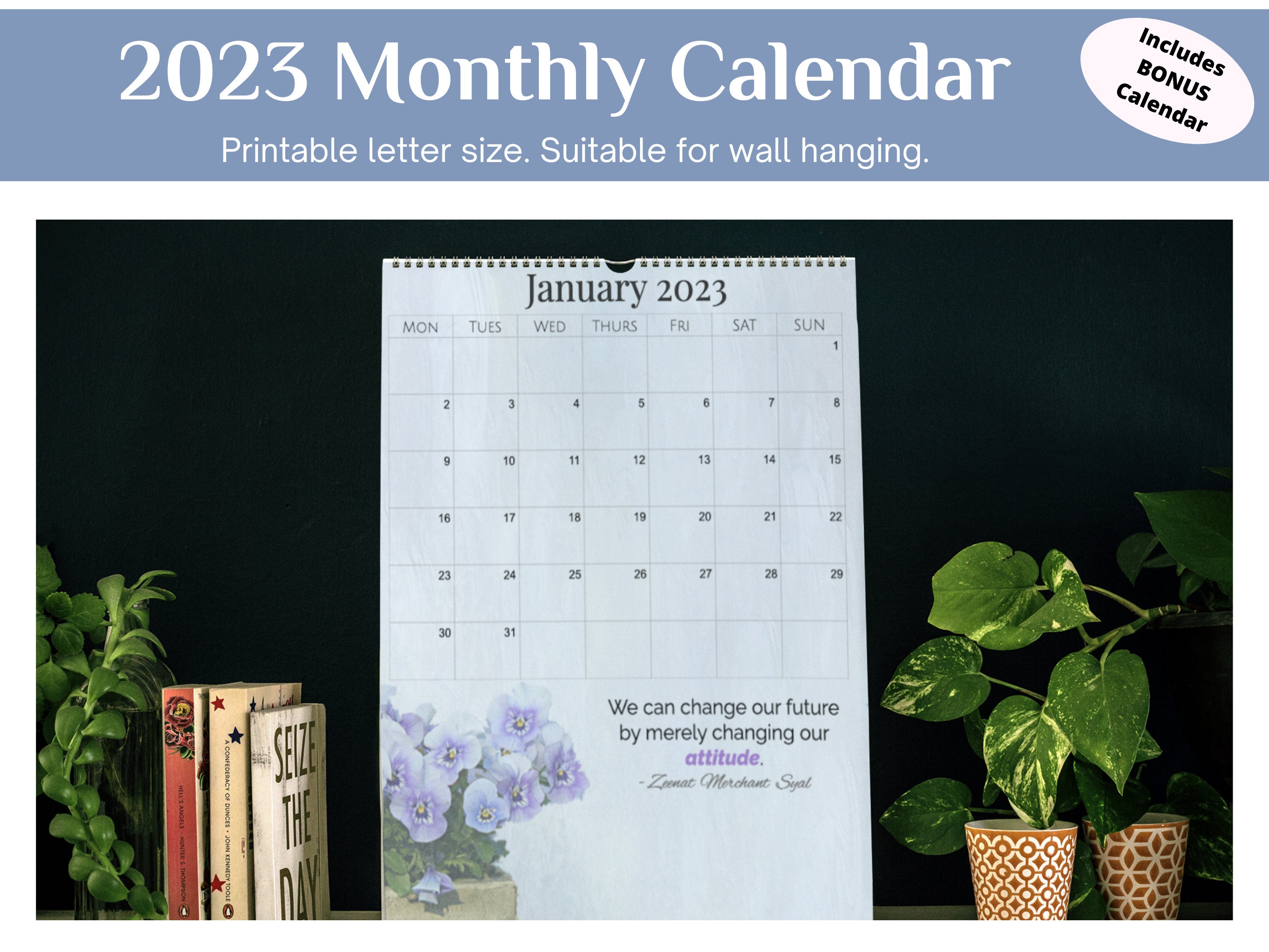 2023 Printable Calendars 2023-2024 Year at a Glance 2023 Monthly ...