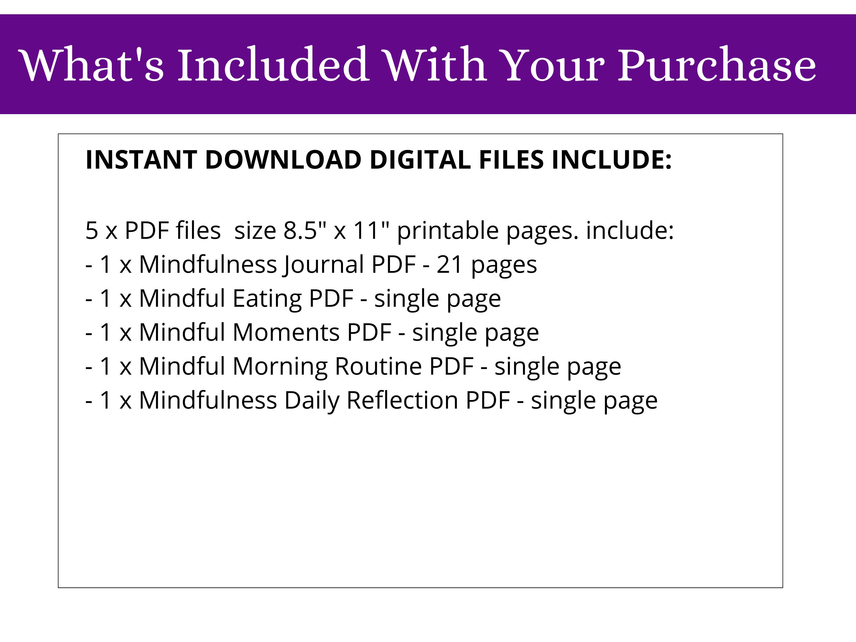 Mindfulness Journal Printable | A Journal for Reflection and Renewal - Etsy