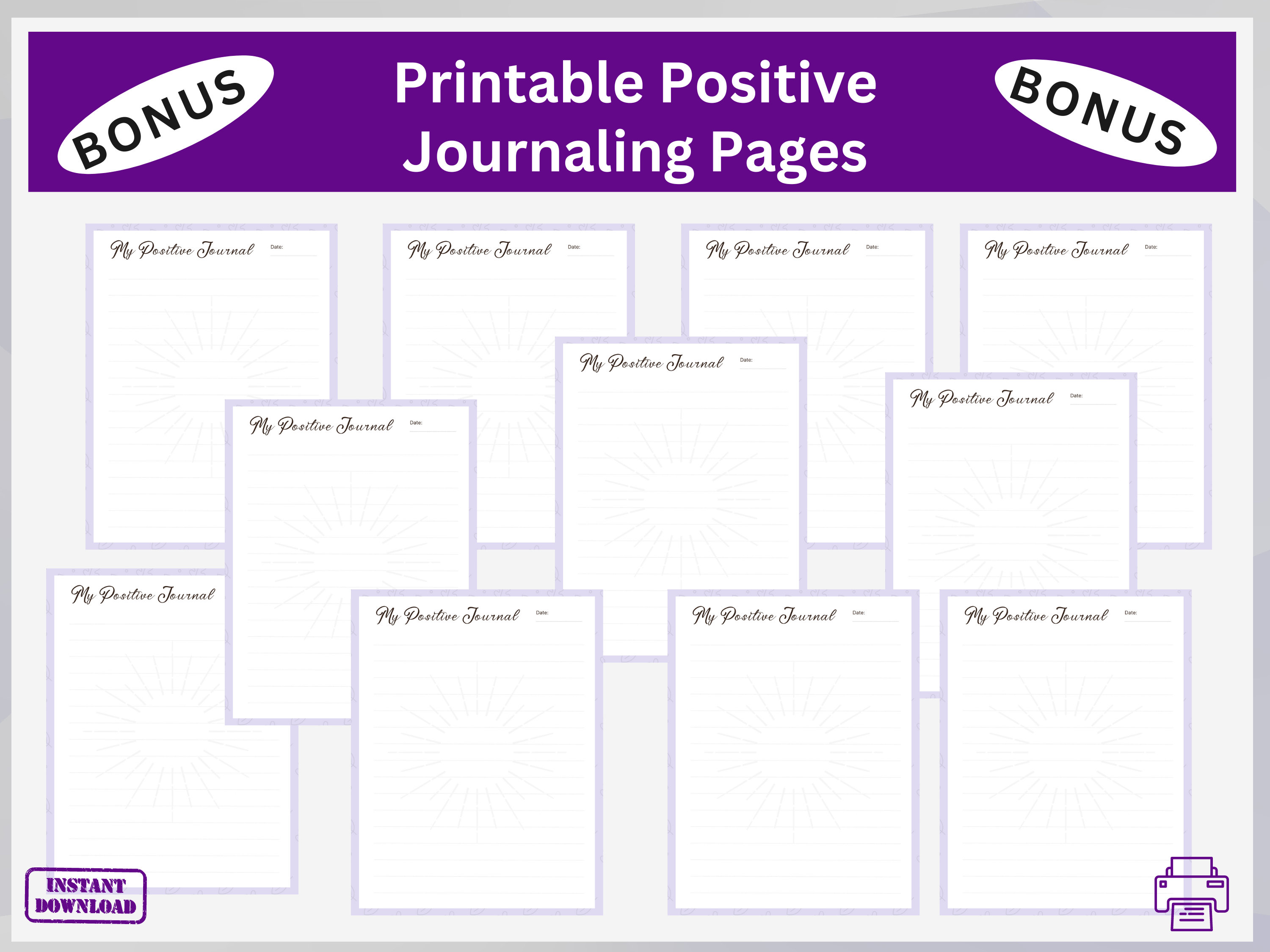 Positive Journal Printable | Positive Affirmations | Inspiring Daily ...