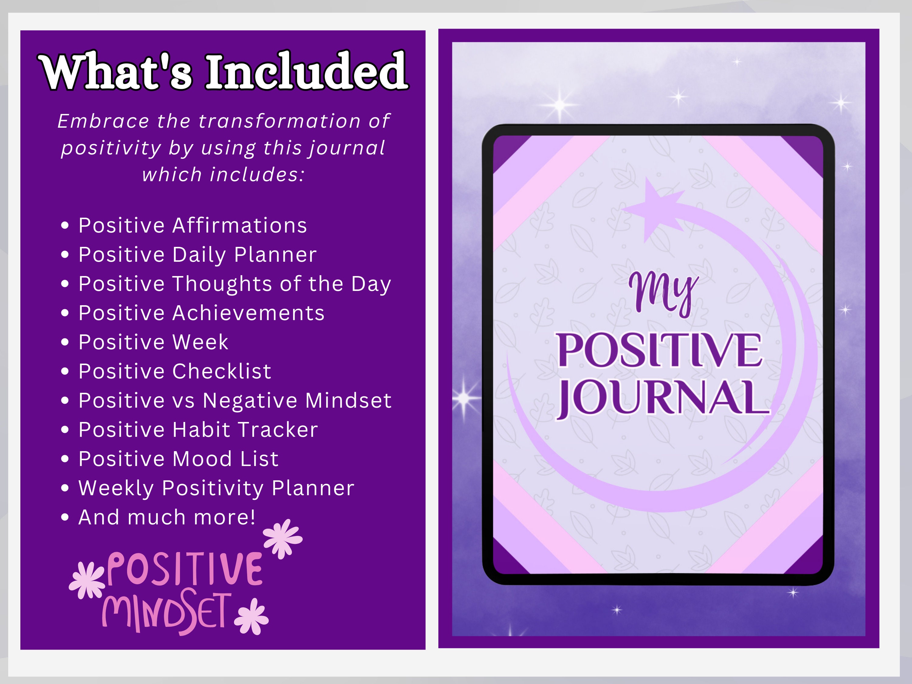 Positive Journal Printable | Positive Affirmations | Inspiring Daily ...