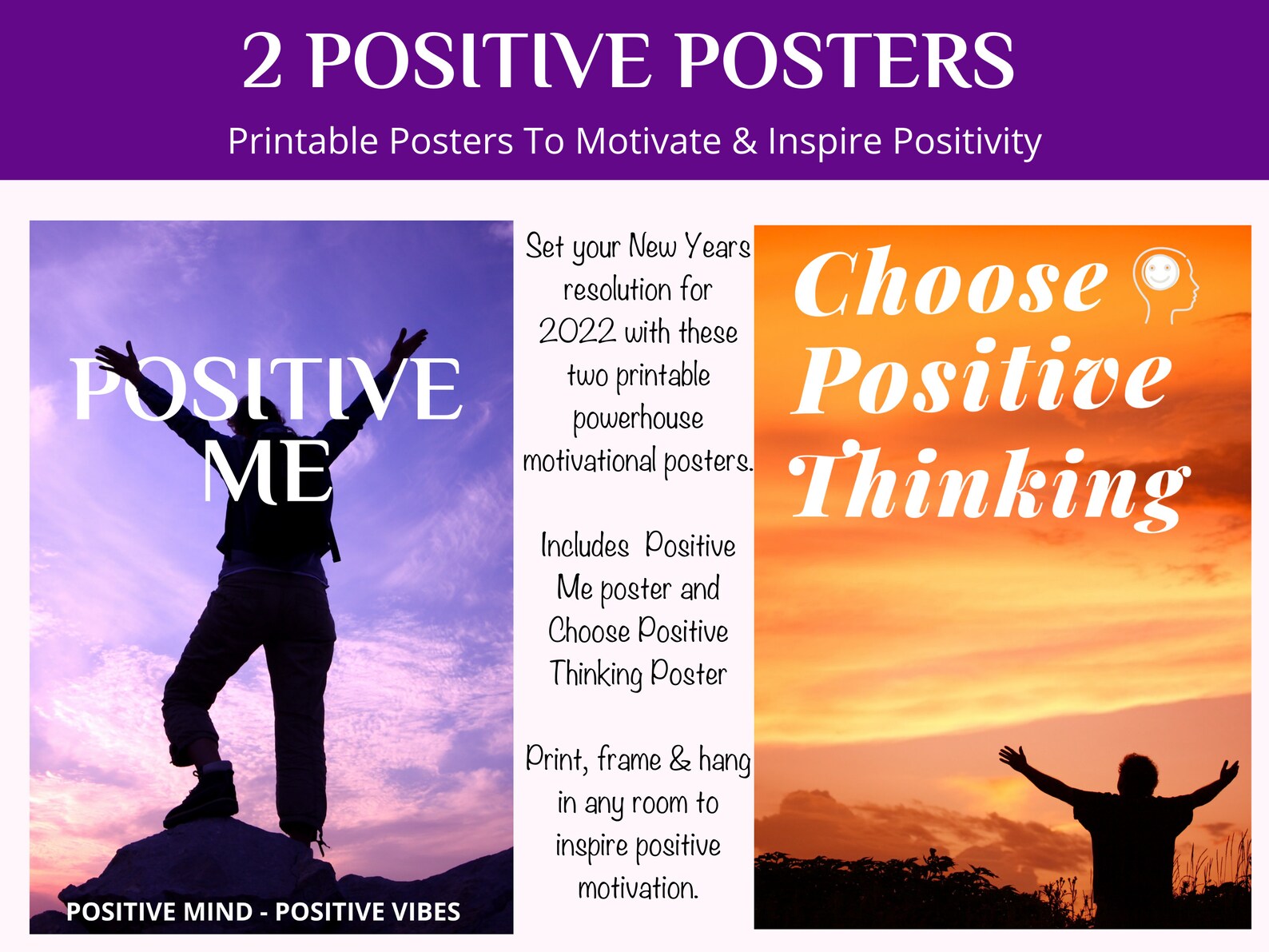 Positive Me Printable Affirmation | Choose Positive Thinking Printable ...